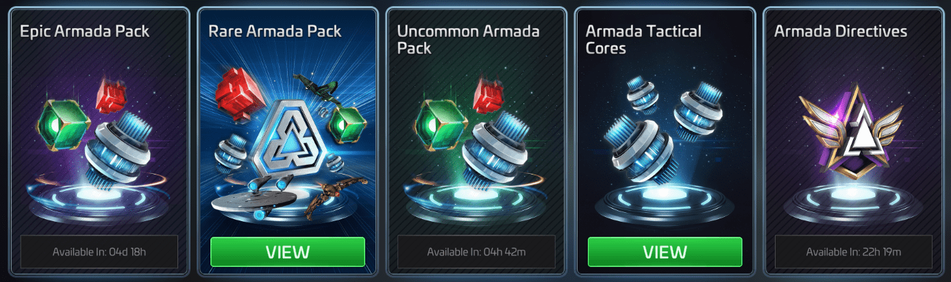 Uncommon, Rare and Epic Armada Packs – Star Trek Fleet Command Test Site